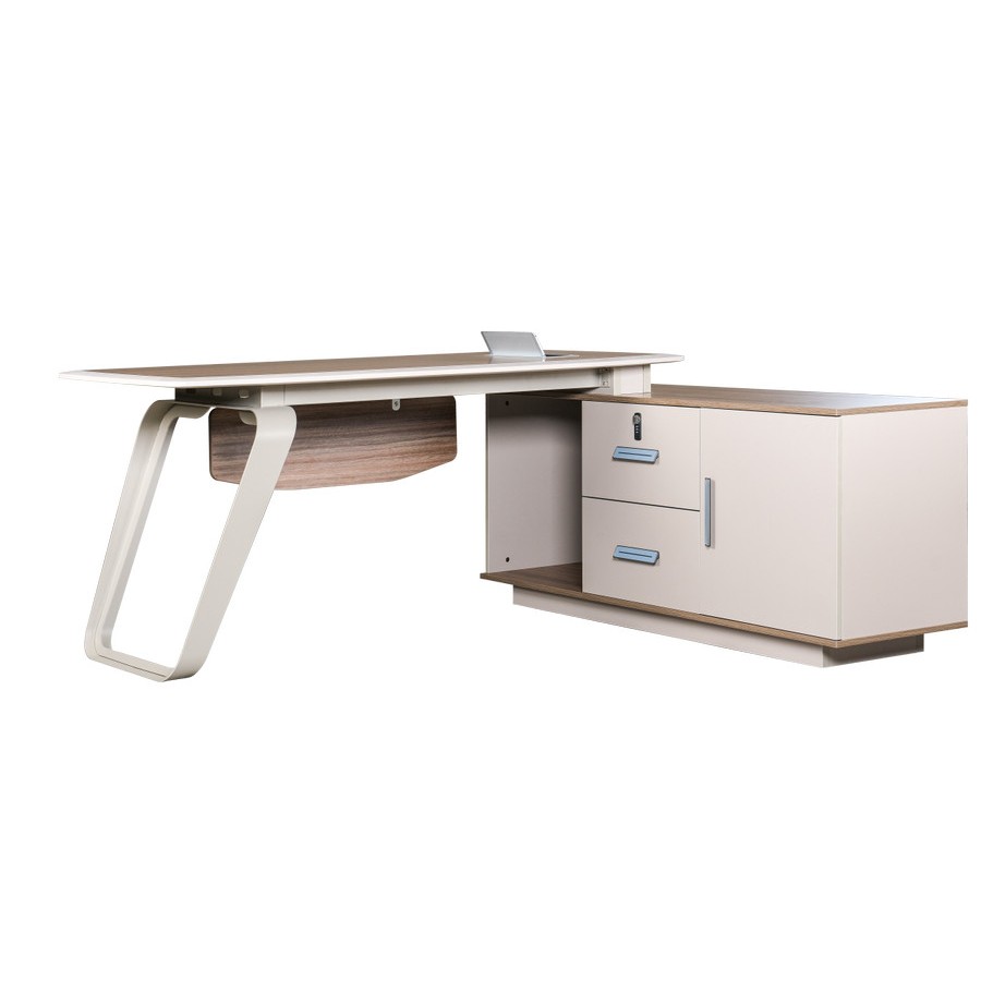 Jual Furnice Savo 160 Desk Dark Brown Meja Kerja Manager | Shopee Indonesia