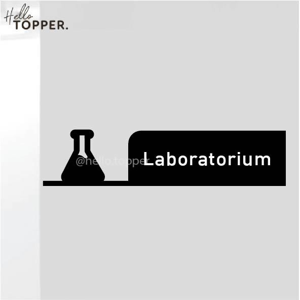Jual Sign Akrilik Ruang Laboratorium Hollow UV Print Sign Board ...