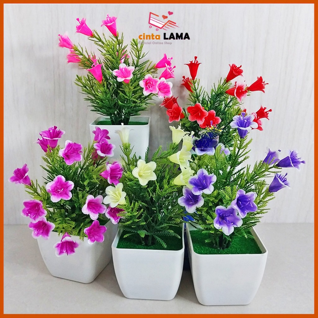 Jual Tanaman Hias Pot Bunga Sakura Plastik Palsu Ornamen Dekorasi Rumah ...