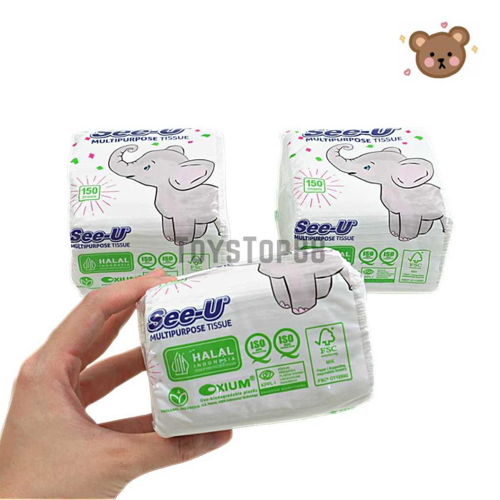 Jual Tissue See-U Pop Up Gajah 150 Sheets - Tisu See U 1 Ply Mini Kotak ...