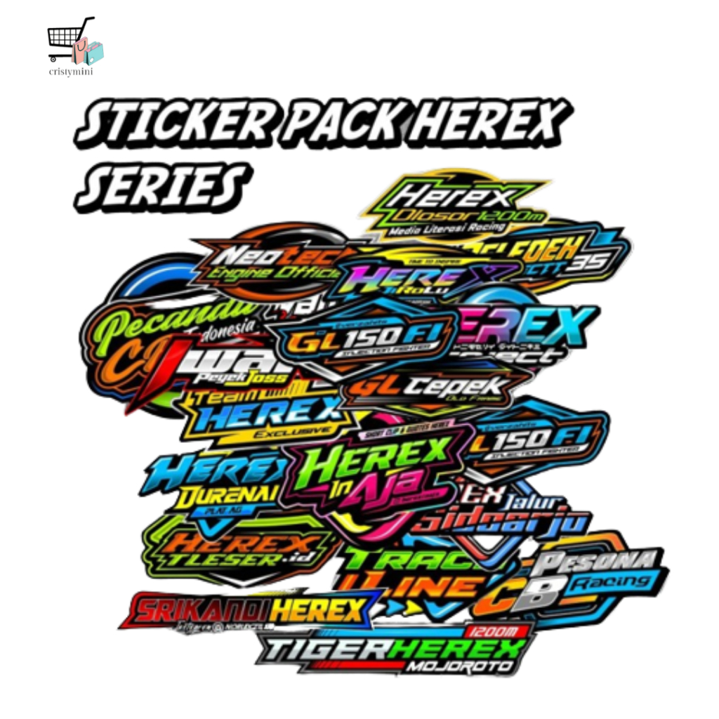 Jual PROMO Paket Sticker Isi 26 Pcs Sticker Motor Herex / Racing Stiker ...