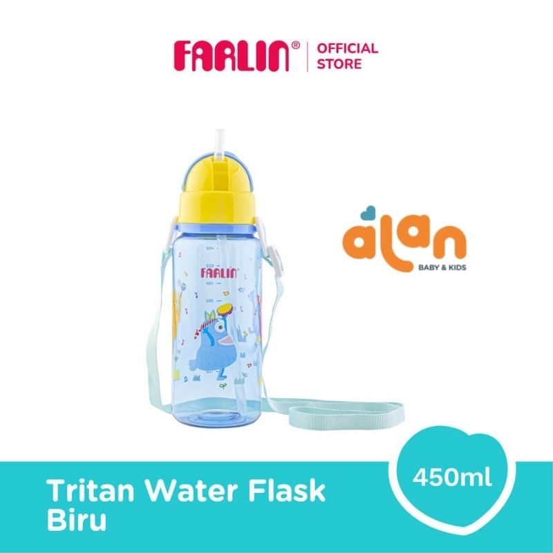 Jual Farlin AG-20003R/B Straw Drinking Cup 450ml - Botol Minum Anak ...