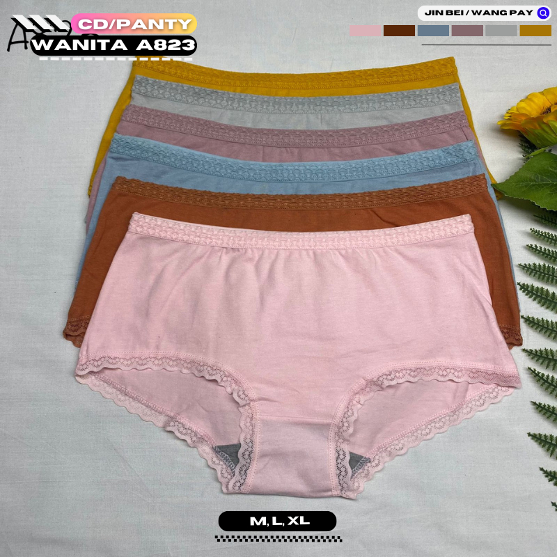 Jual CD / CELANA DALAM WANITA A823 UKURAN M-XL ( 29 X 21) TERDAPAT 6 WARNA BAHAN IMPORT | Shopee ...