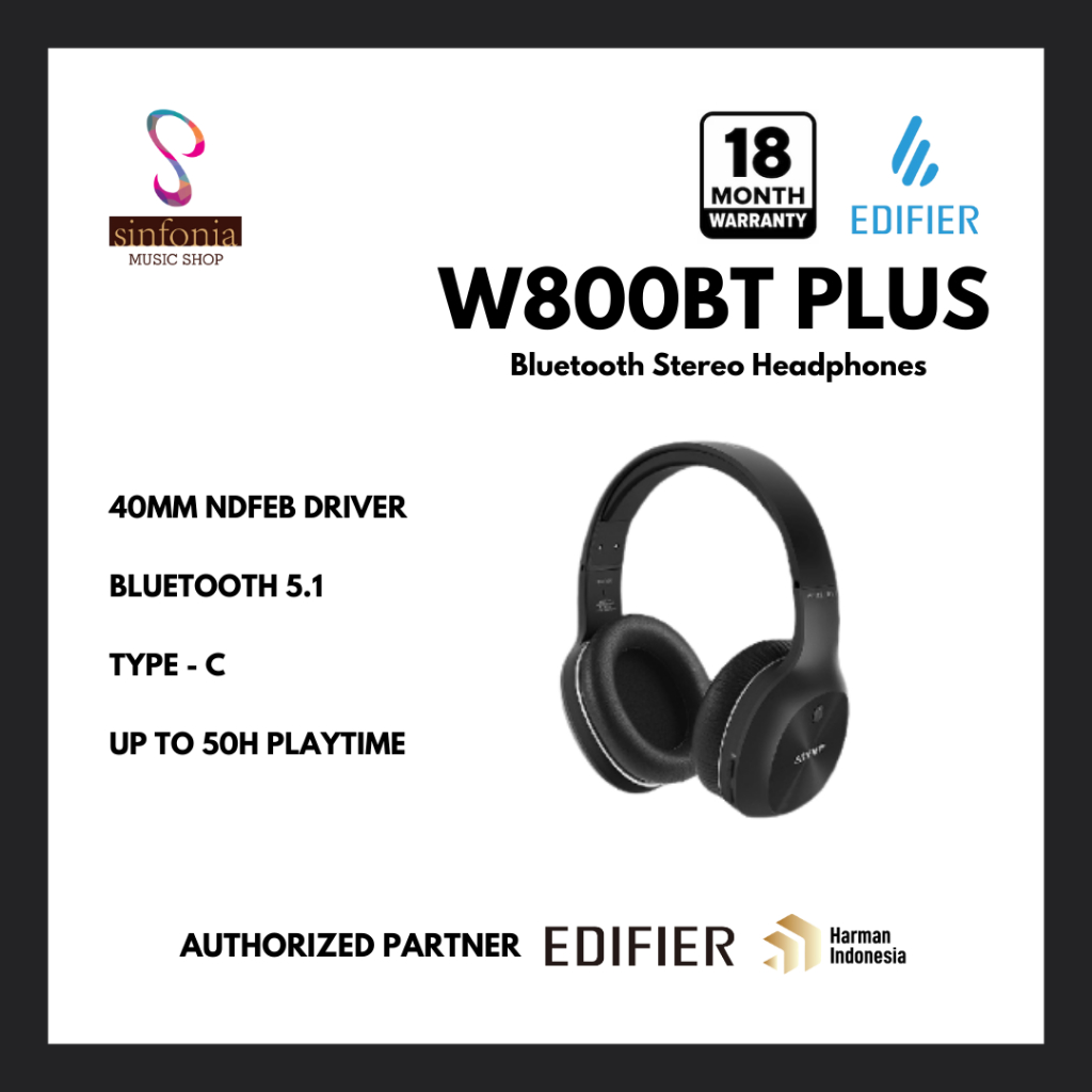 Jual Edifier W800bt Plus Bluetooth Stereo Headphone | Shopee Indonesia