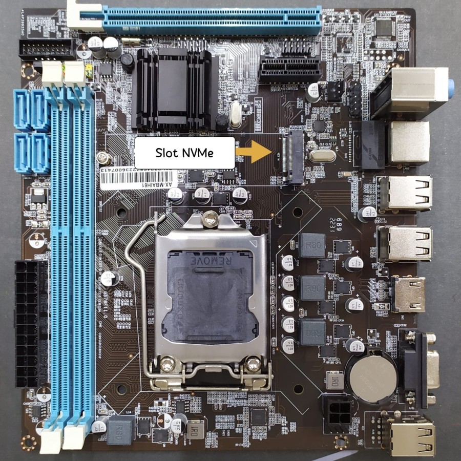 Jual Motherboard DA LGA 1155 DDR3 Support NVme Socket Dual Channel ...