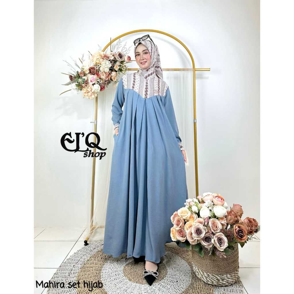 Jual GAMIS CRINGKEL SET MAHIRA set khimar ori ELQ ALHASAN cringkle ...