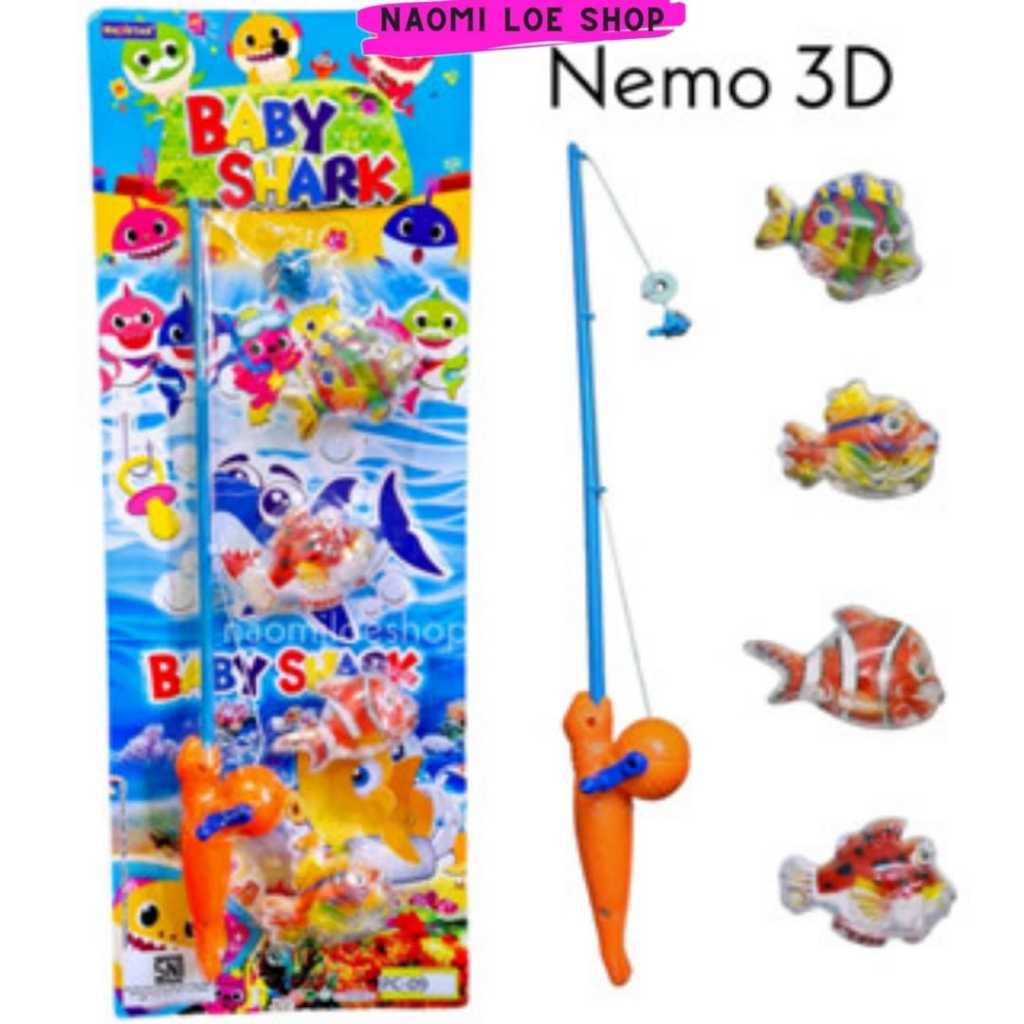 Jual PC09 NEMO 3D mainan pancingan ikan Mainan Anak Alat Pancing ikan ...