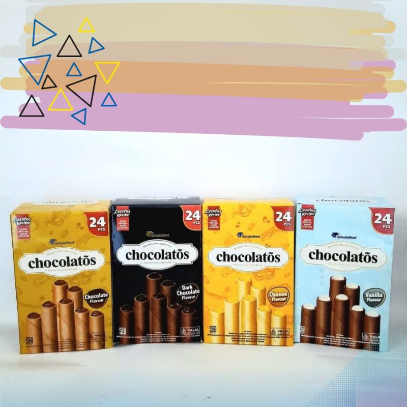 Jual chocolatos long wafer roll 1 box isi 24 pcs | Shopee Indonesia