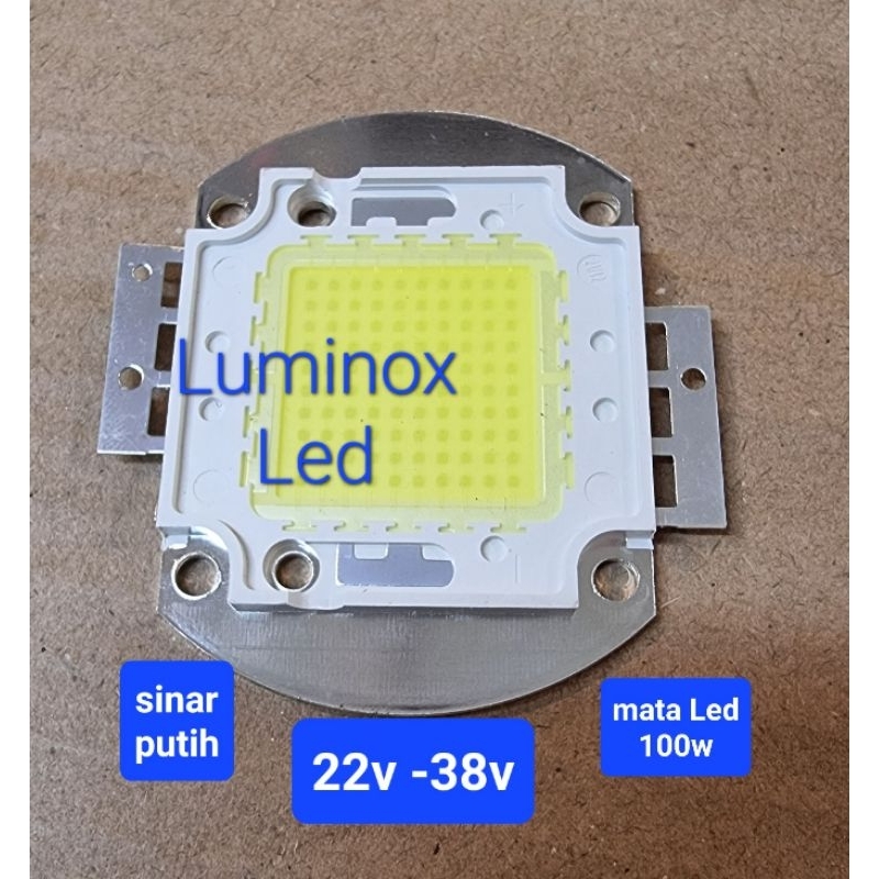 Jual mata led cob 100watt 100w - chip led 100 watt 100w putih - kuning ...