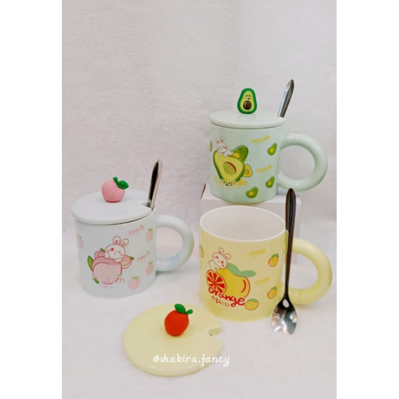 Jual Mug Keramik/Gelas Keramik Motif Buah Lucu | Shopee Indonesia