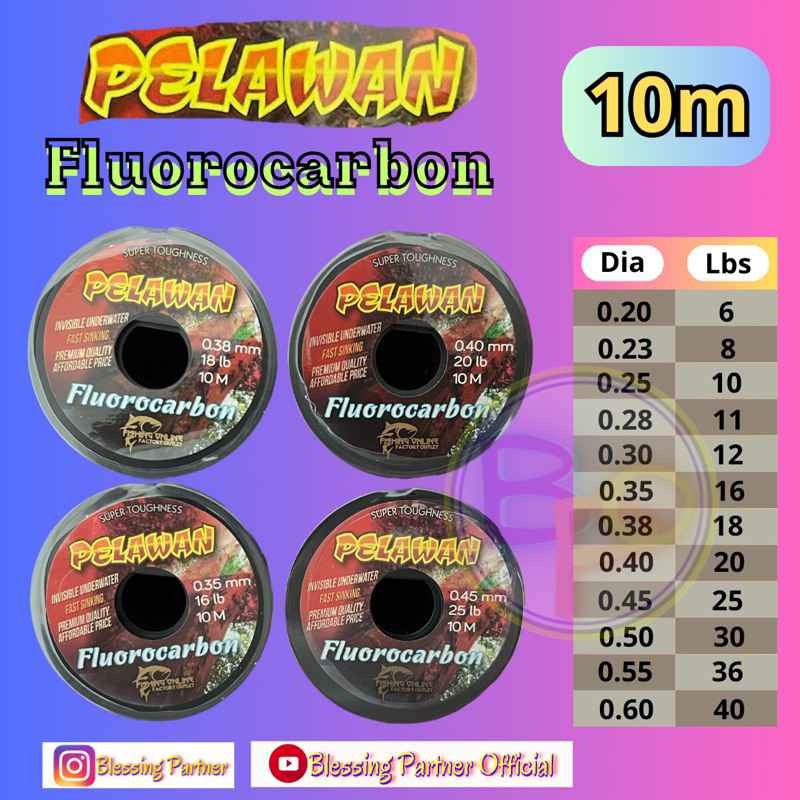 Jual Leader Fluorocarbon Pelawan 10m | Shopee Indonesia