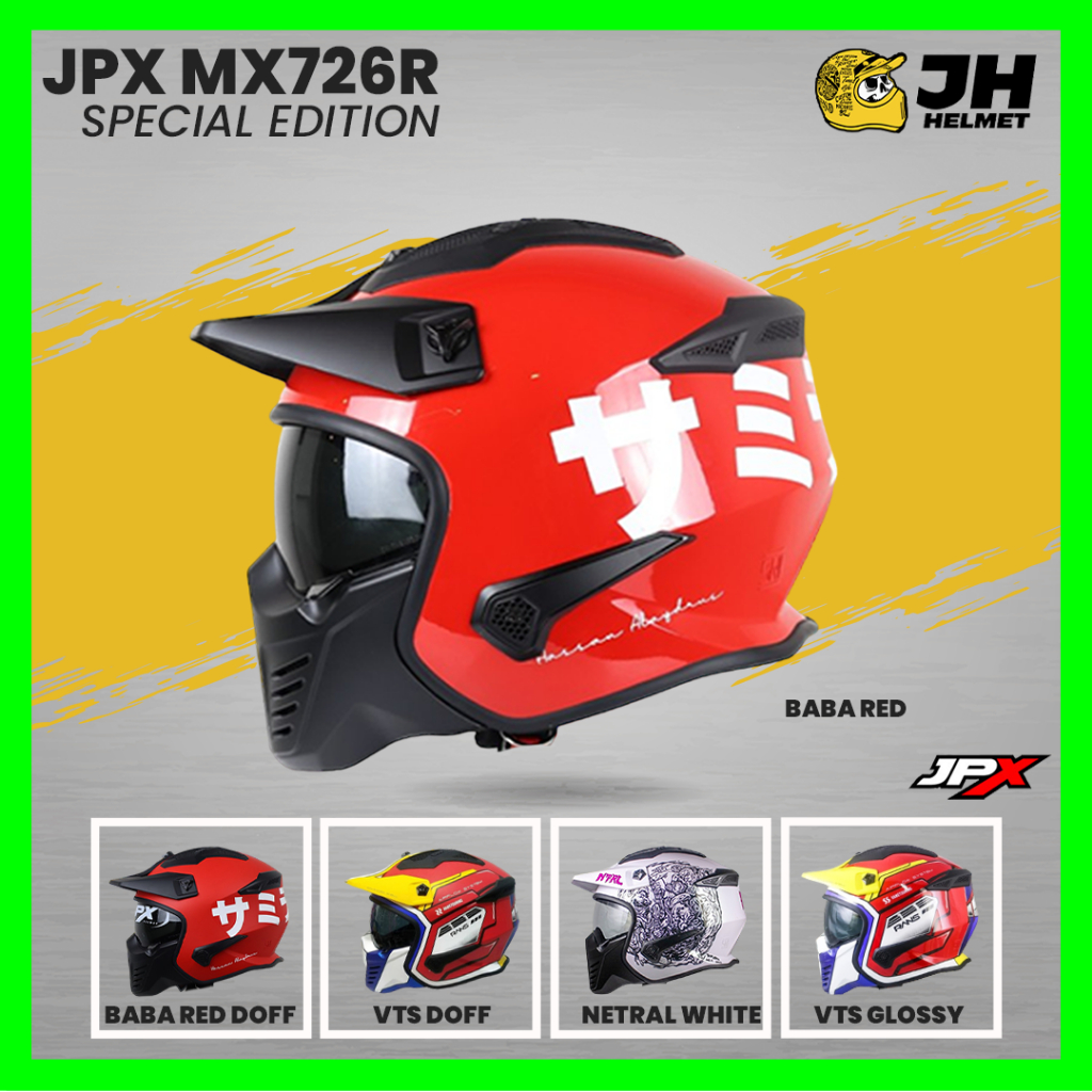 Jual Helm JPX MX 726R Special Edition | Helm Full Face | Helm Modular ... Jual Helm JPX MX 726R Special Edition | Helm Full Face | Helm Modular ...