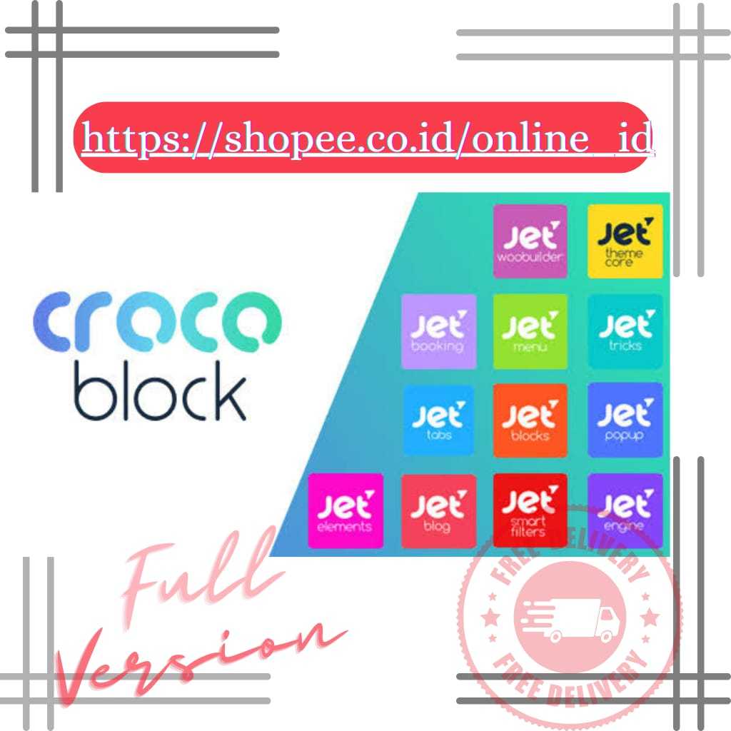 Jual Crocoblock jetengine JetPlugins wordpress Lisensi Original Update otomatis | Shopee Indonesia