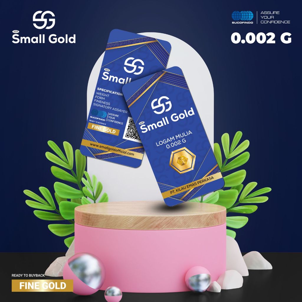 Jual Emas 0.002 gram SMALL GOLD Logam mulia asli minigold mini gold ...