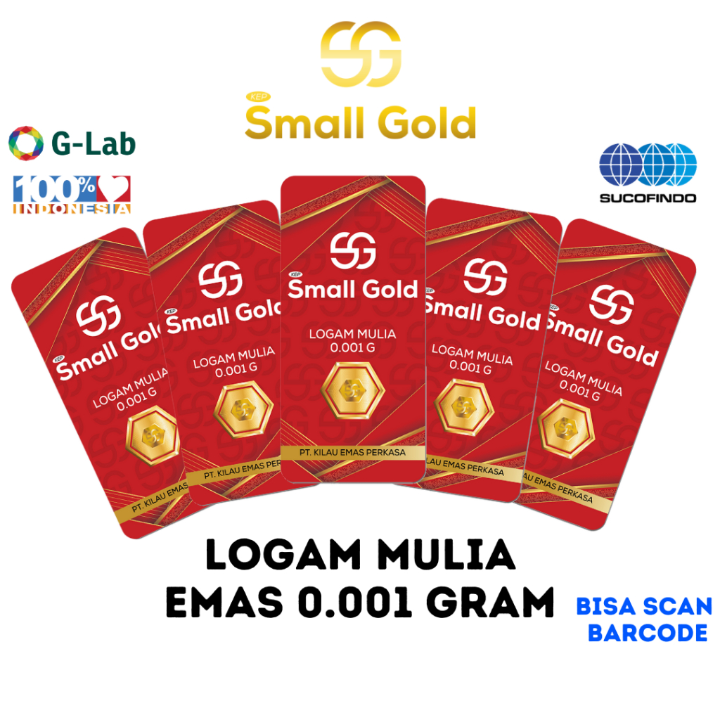 Jual Emas 0.001 SMALL GOLD Logam Mulia Asli Emas Murni Minigold Mini ...