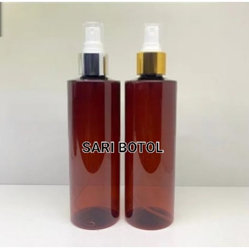 Jual BOTOL RF 250ML AMBER COKLAT SPRAY GOLD SILVER SPRAYER 250 ML HALF ...