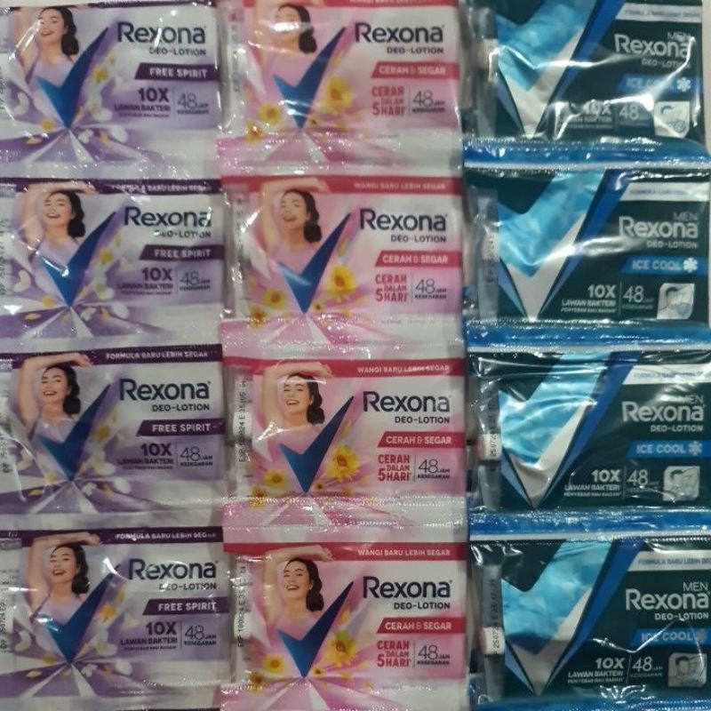 Jual Deodorant Rexona Sachet varian Cowok Cewek Isi 12pcs | Shopee ...