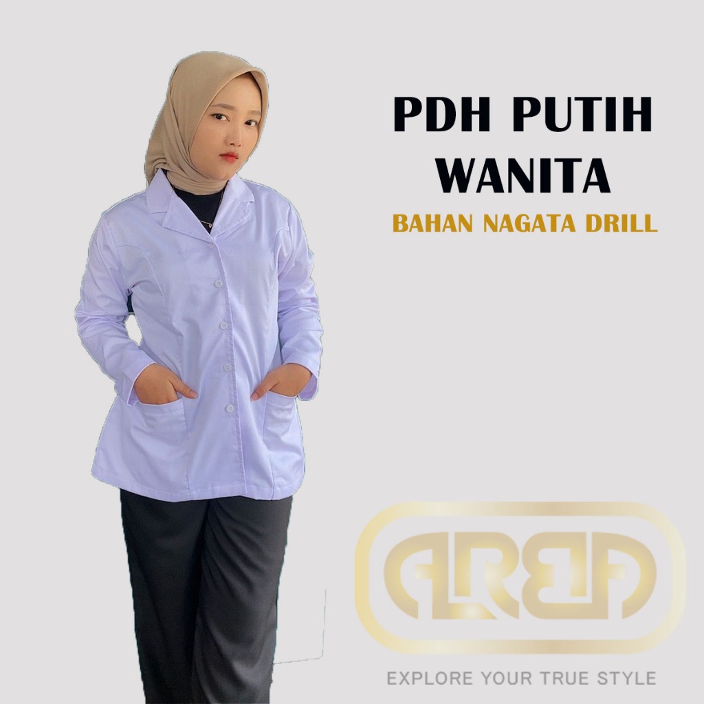 Jual Baju Pdh Putih Wanita Seragam Dinas Putih Pns Wanita Lengan ...
