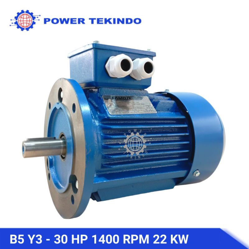 Jual Famoze Pro Dinamo 3 Phase B5 30 HP 1400 RPM Tipe Y3 Model Vertikal Berdiri Flange Besar ...
