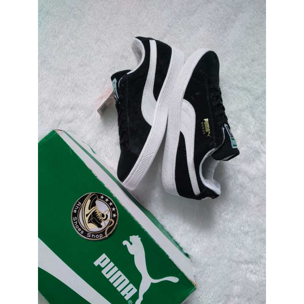 Jual SEPATU PUM@ SUEDE BLACK WHITE (MIRROR ORIGINAL) | Shopee Indonesia