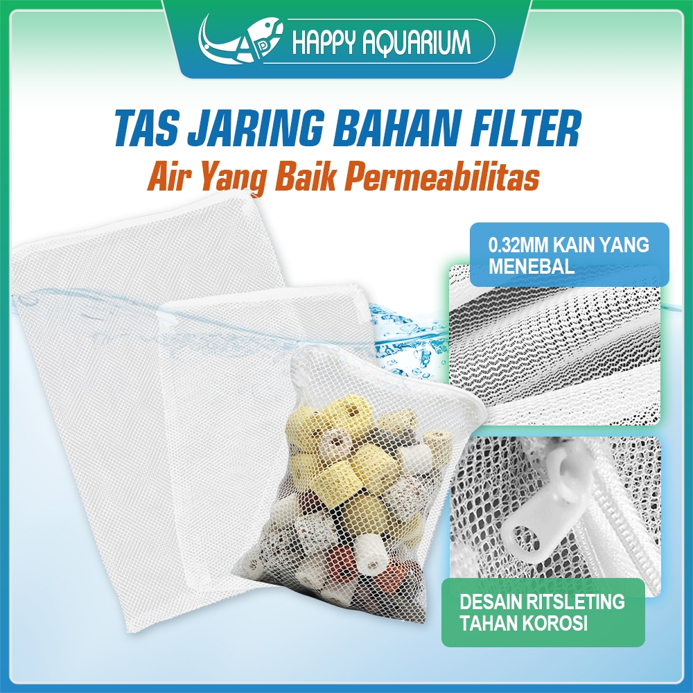 Jual Kantong Jaring Media Filter Akuarium Resleting High Quality ...
