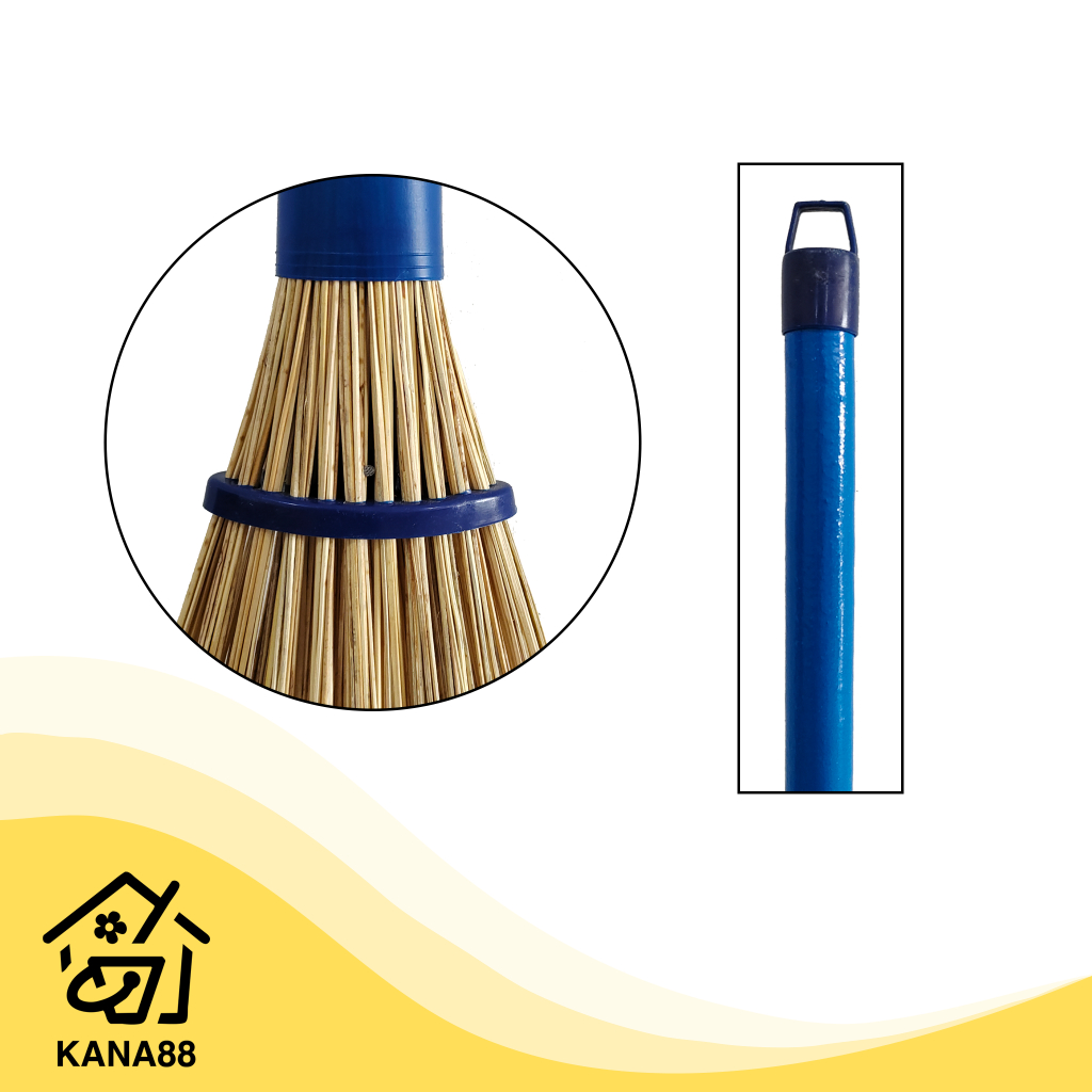 Jual Sapu Lidi Panjang Semar Biru Sapu Taman Halaman Gagang Kayu Murah ...