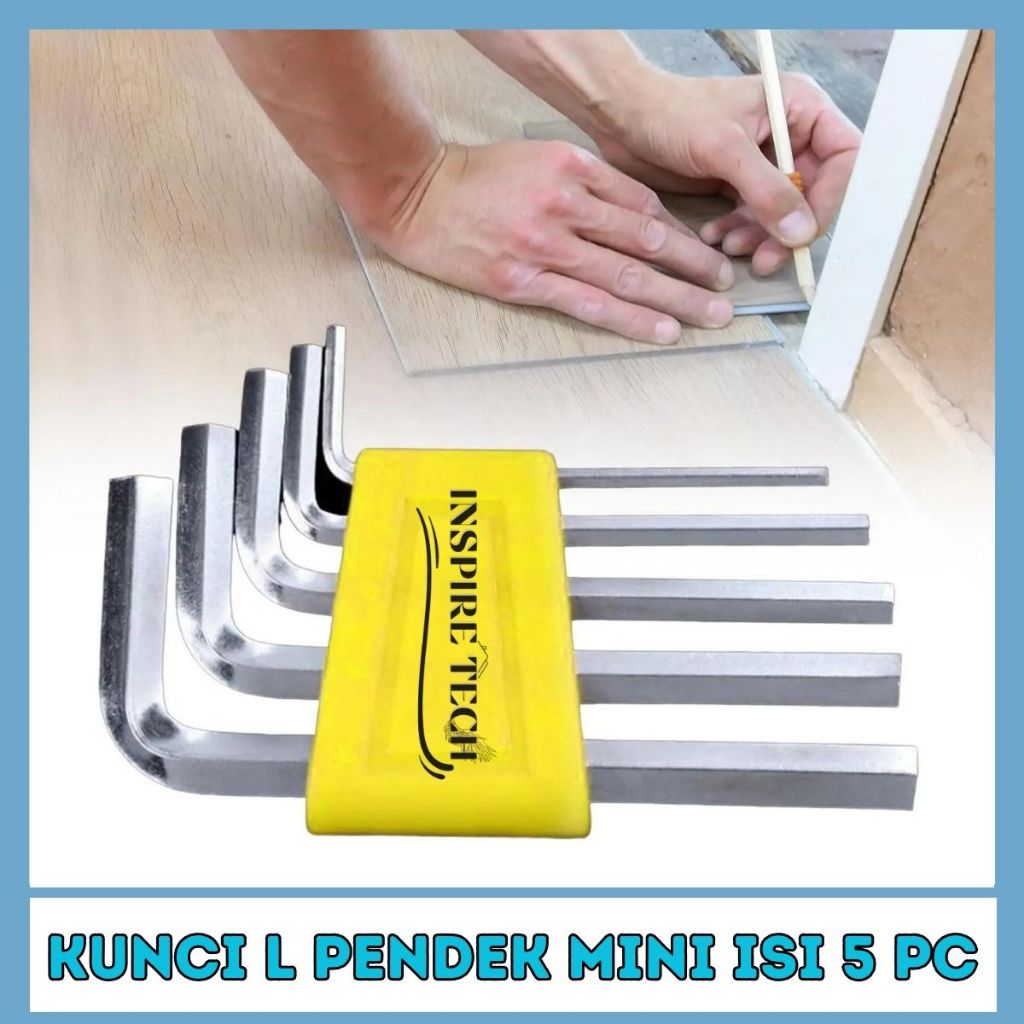 Jual Kunci L Pendek 5 Pcs Rata Hexagonal Short Arm Hex Key Wrench Set ...