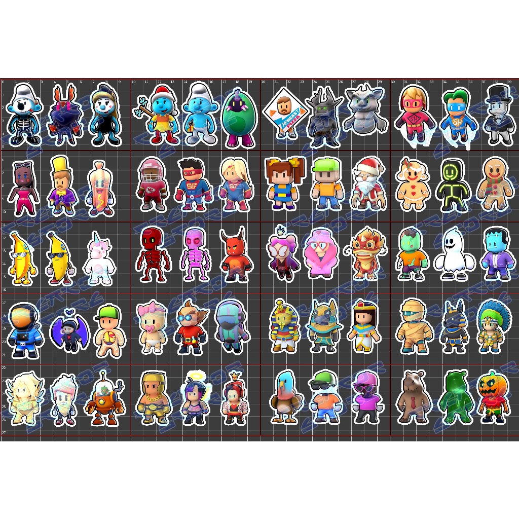 Jual STICKER STUMBLE GUYS WATERPROOF Stiker Vinyl Sticker set all ...
