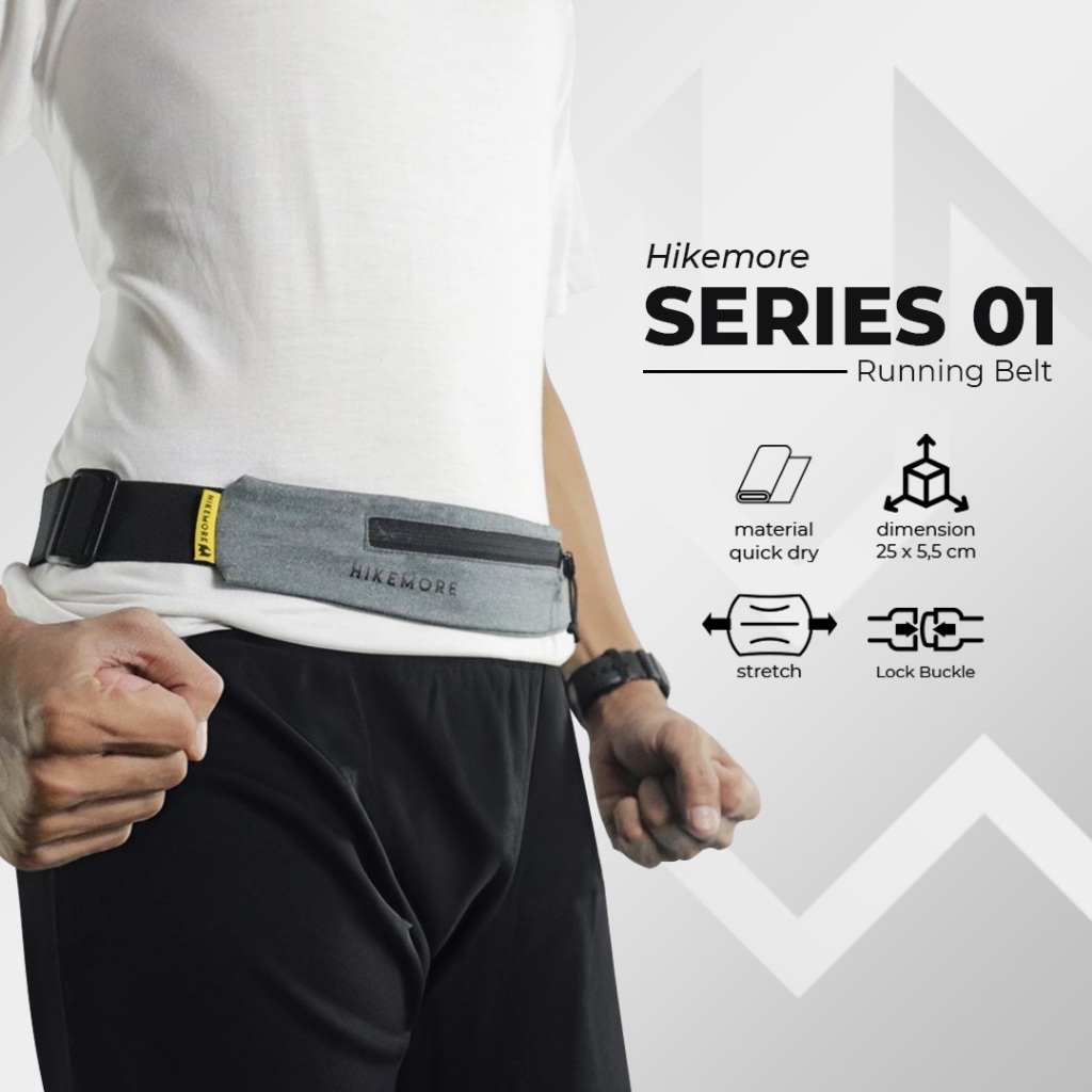 Jual Running Belt Tas Lari Outdoor Hikemore 01 Original Grey | Shopee ...
