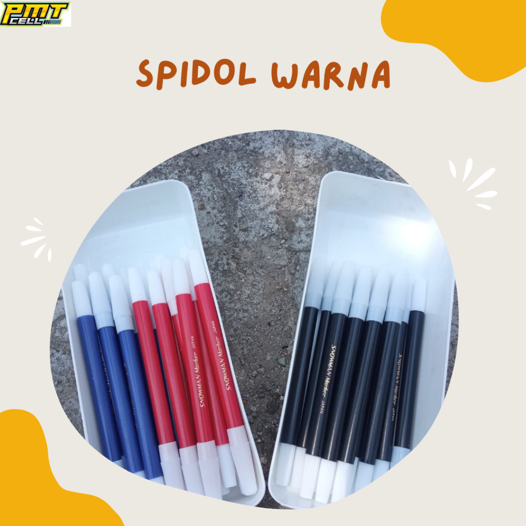 Jual SPIDOL WARNA//SPIDOL WARNA HITAM//MERAH//BIRU// | Shopee Indonesia