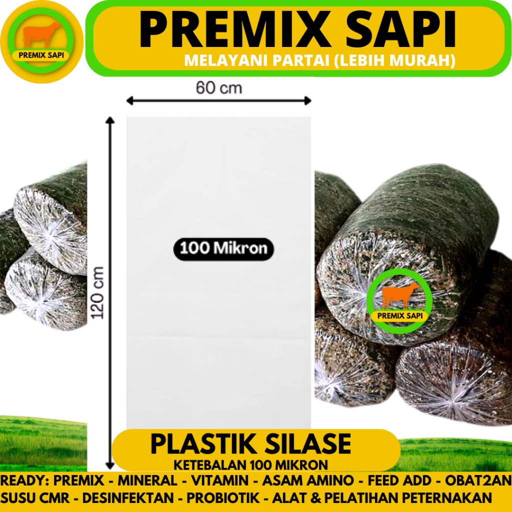 Jual PLASTIK SILASE 100 MIKRON 1 KG (8pcs) - Kantong Silase Fermentasi ...