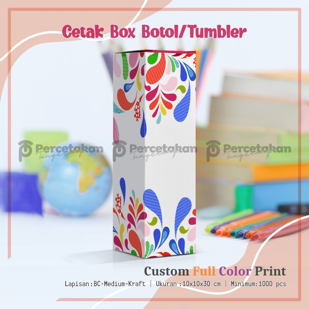 Jual Cetak BOX BOTOL 10x10x30 cm Full Color Free Custom Desain/Logo ...