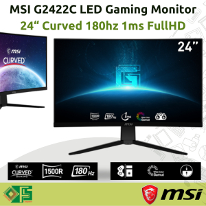 Jual LED MSI G2422C Gaming Monitor 24 Inch Curved 180 hz 1 ms FHD Resmi ...