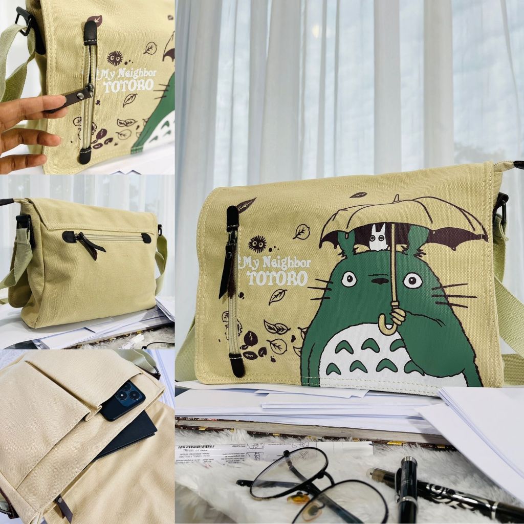 Jual Tas Selempang Totoro V1 Payung Canvas | Messenger Bag Anime Jepang ...