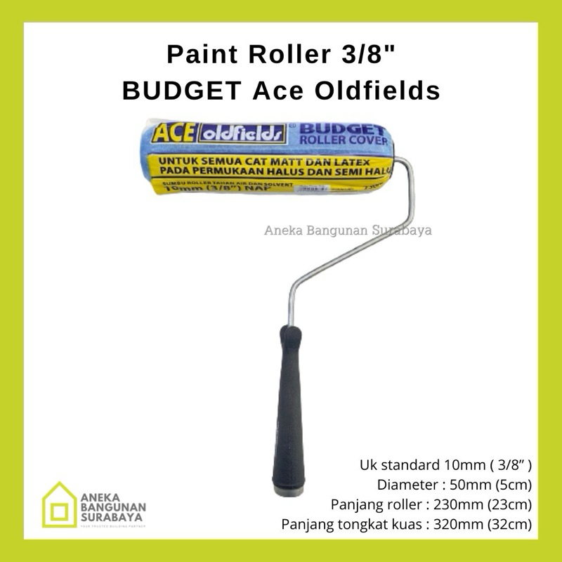Jual Kuas roll cat merk Budget Ace Oldfields | paint roller brush nap ...