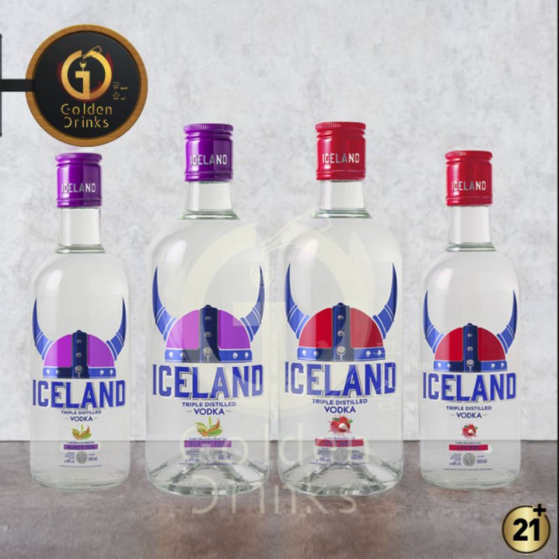 Jual ICELAND VODKA BLACK TEA / LYCHEE ( 350ml & 500 ml ) + Free Sloki ...