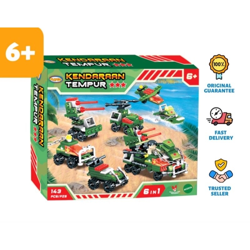Jual LEGO KENDARAAN TEMPUR / PLAYGO KENDARAAN TEMPUR / MAINAN LEGO ANAK ...