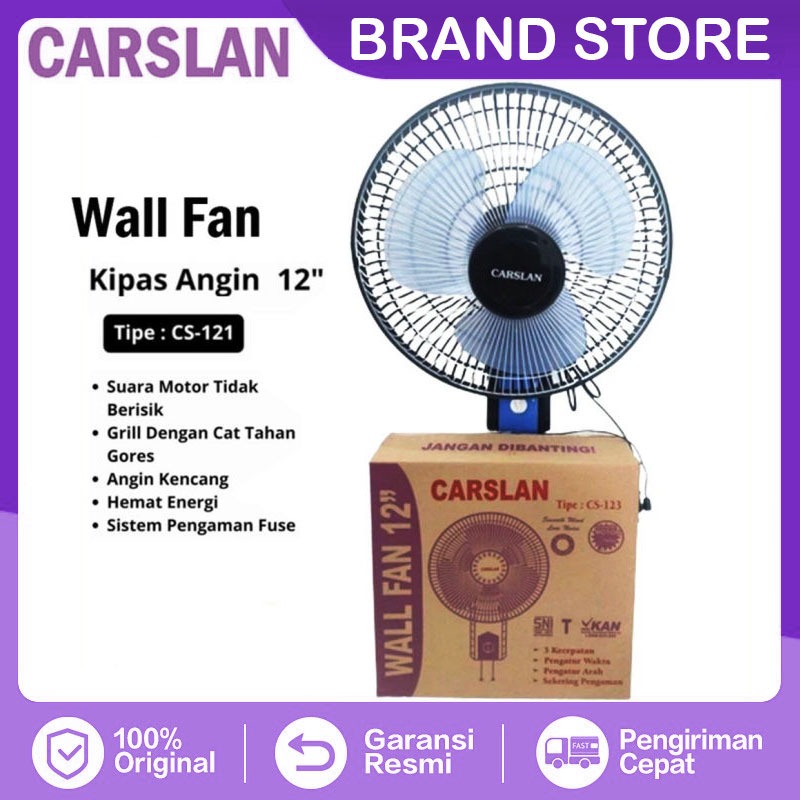 Jual kipas angin dinding Caslan 12 inch WF-12K/Wall Fan angin kenceng ...