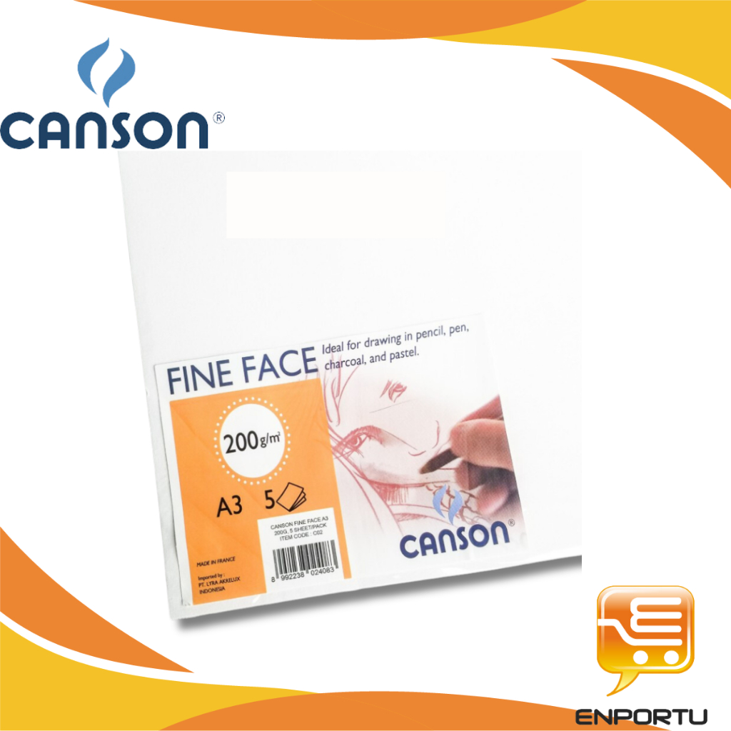 Jual CANSON Fine Face A3 200gsm 5 Sheet /Kertas Gambar Pencil Pastel ...