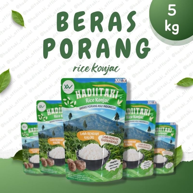 Jual HADIITAKI Beras Porang 5 Kg - Shirataki/Konjac Rice | Shopee Indonesia