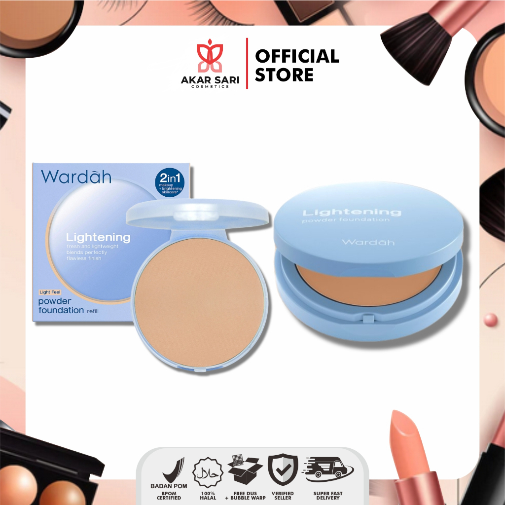 Jual WARDAH LIGHTENING POWDER FOUNDATION LIGHT FEEL - Full Size ...