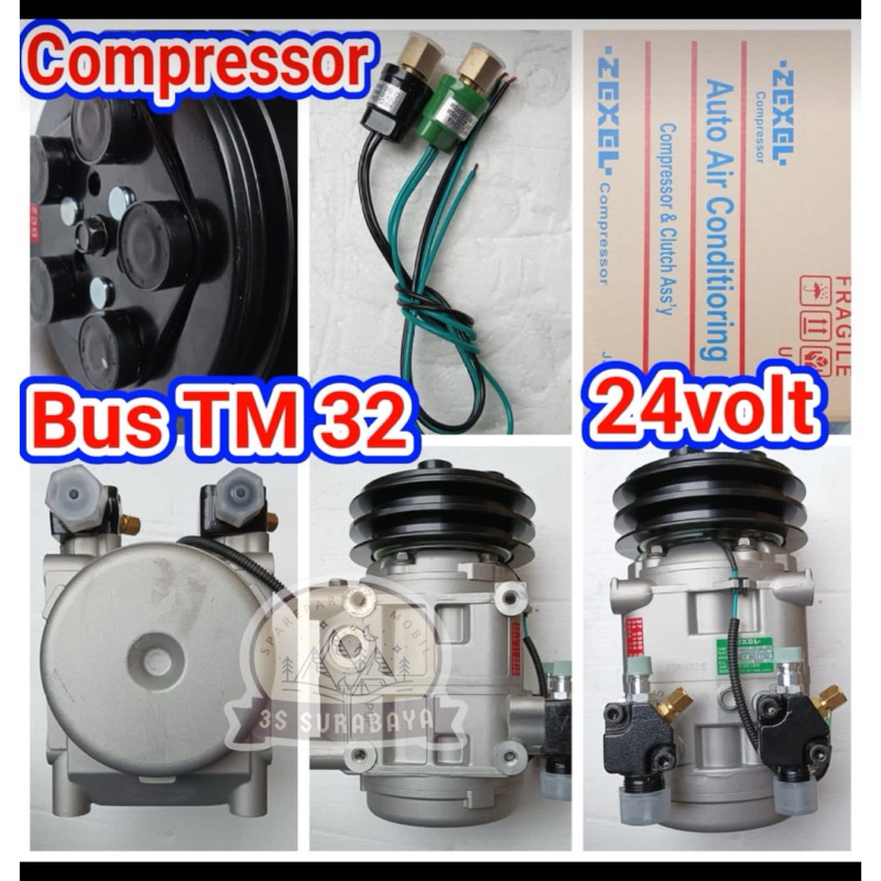 Jual Kompresor TM32 24 Volt Bus Mini Bus Elf Zexel | Shopee Indonesia