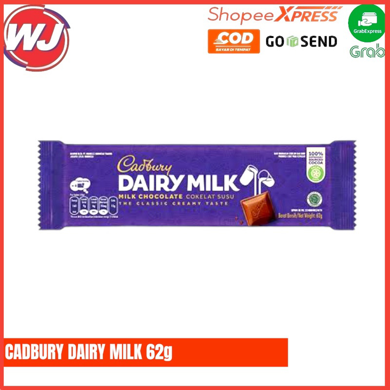 Jual CADBURY DAIRY MILK 62g | Shopee Indonesia