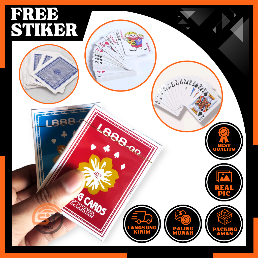 Jual 1PCS Kartu Remi Playing Card Plastik Coated Permainan Kartu A222 ...