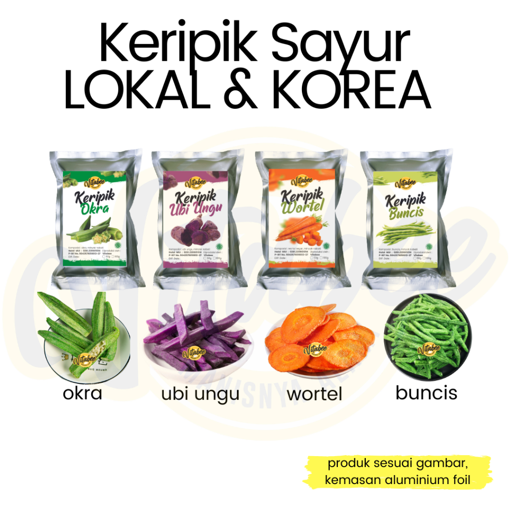 Jual Vitabee Keripik Kripik Sayur Lokal dan Korea - Wortel Okra Labu ...
