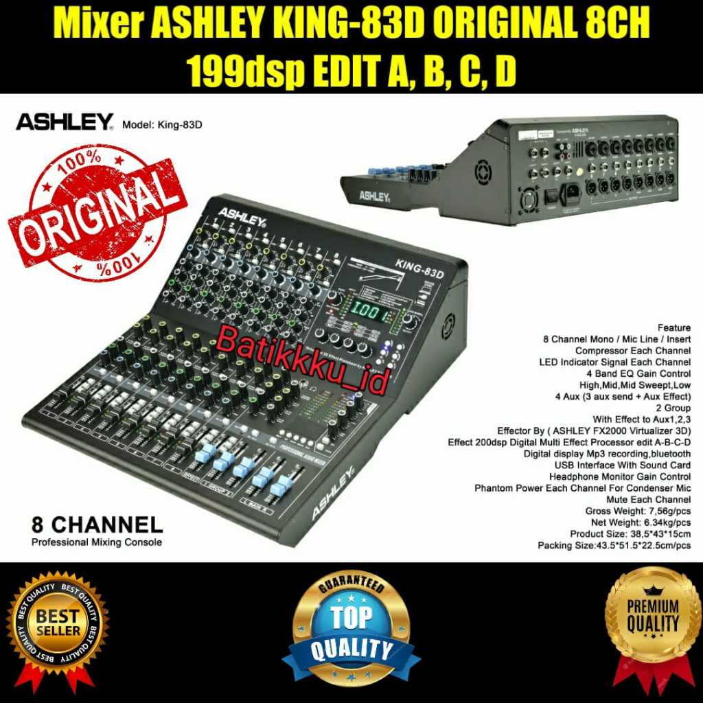 Jual Mixer ASHLEY KING 83D KING 8 3D KING8 3D ORIGINAL 8CH EFFECTOR BY ...