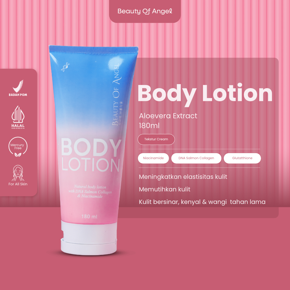 Jual Beauty of Angel Body Lotion tone up 150 Ml mencerahkan melembabkan ...
