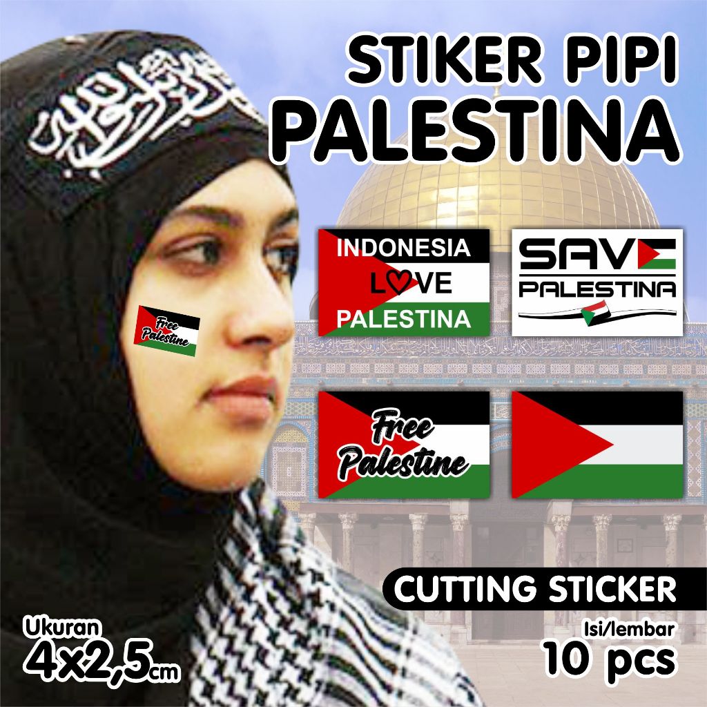 Jual Sticker Pipi Palestina - Tempelan Pipi Bendera palestine | Shopee ...