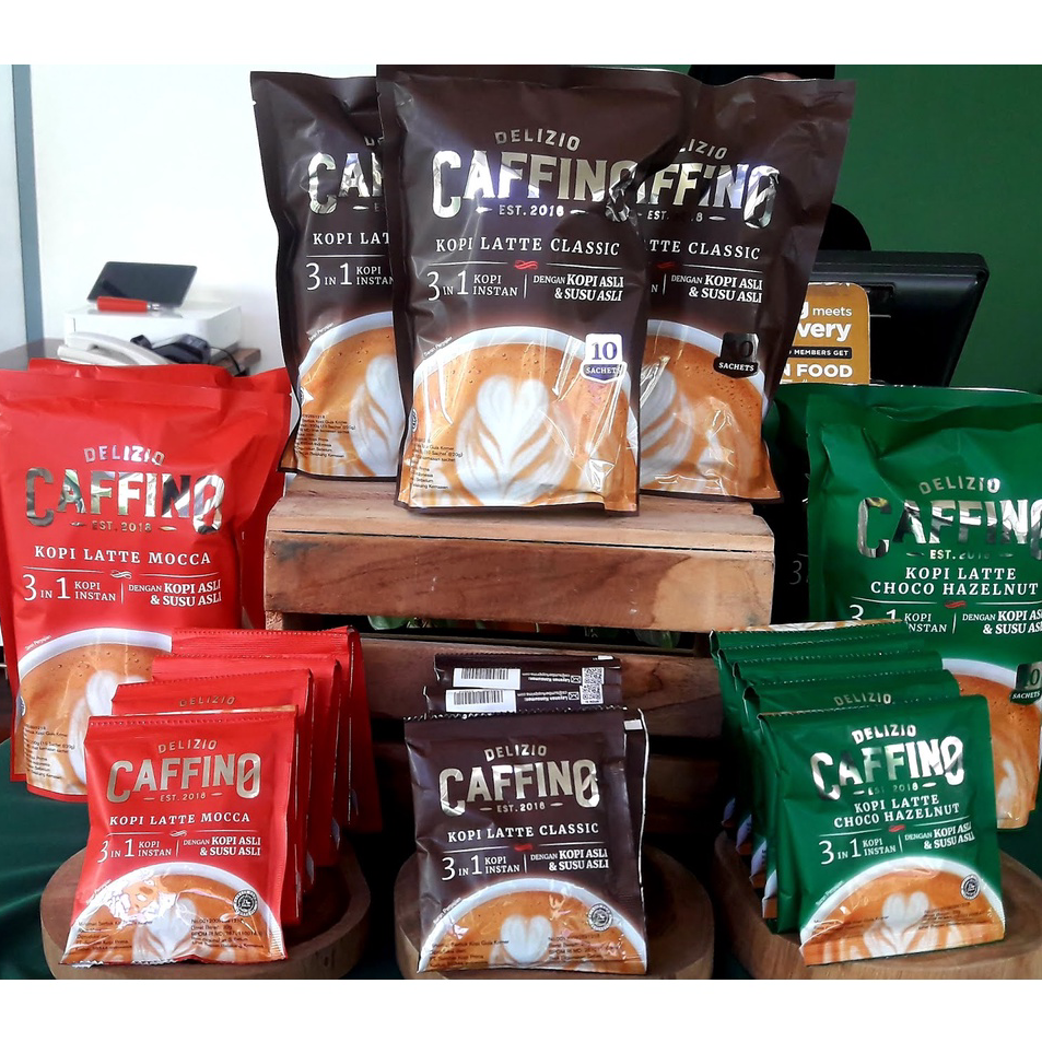 Jual ZHGK0326 [1 POUCH isi 10 Sachet] Caffino Kopi Latte Coffee Instant ...