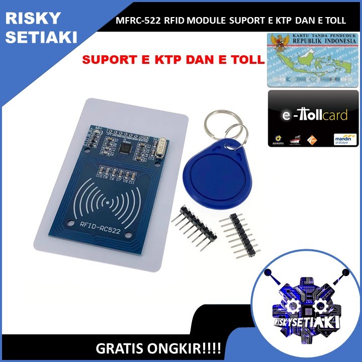 Jual MFRC-522 RFID MODULE SUPORT E KTP DAN E TOLL | Shopee Indonesia